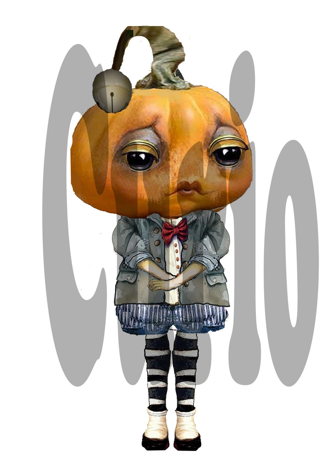 Printable Pumpkin Paper Dolls: Moon & Star Ephemera (5x7 Inch, JPEG ...