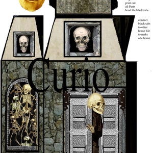 Printable Skeleton Haunted House Set for Decor on Halloween Great ...