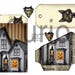 Printable Halloween Whimsical Witch and Her Cat Fronts and Backs With ...