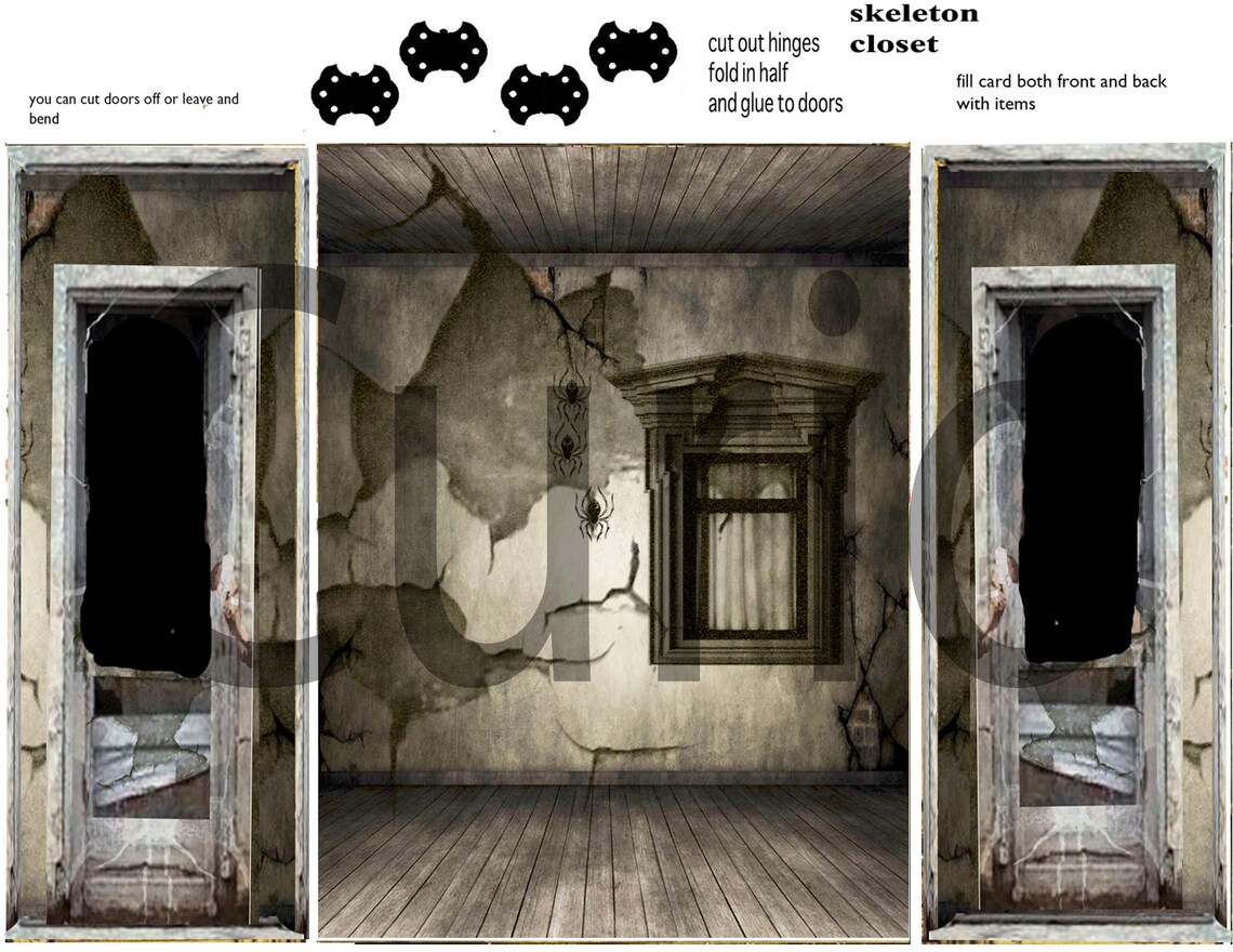 Halloween Mix and Match Skeleton Dolls With Cabinet Card for ...