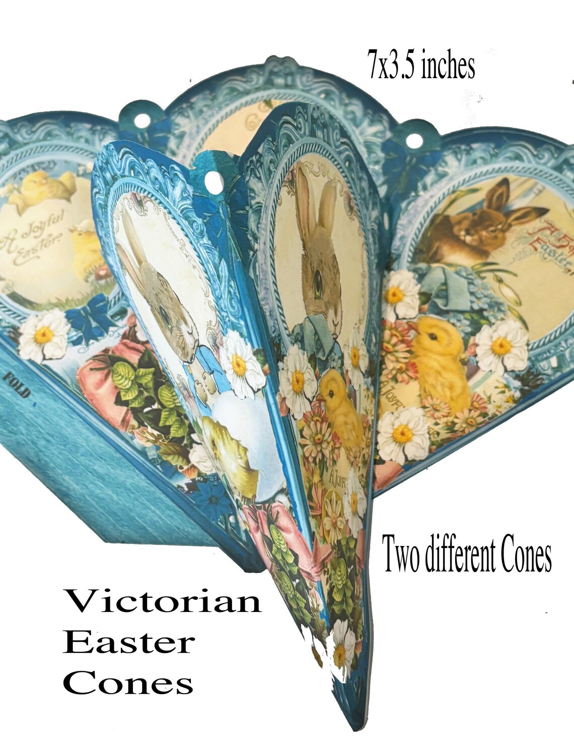 Printable Victorian Easter Cone: DIY Gift Box Decor (digital Download ...