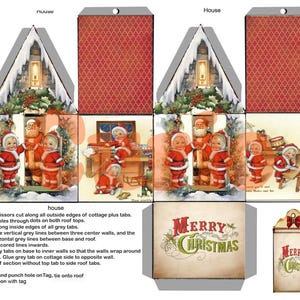 Printable Victorian Christmas Houses Two: Vintage Images Art Tree ...