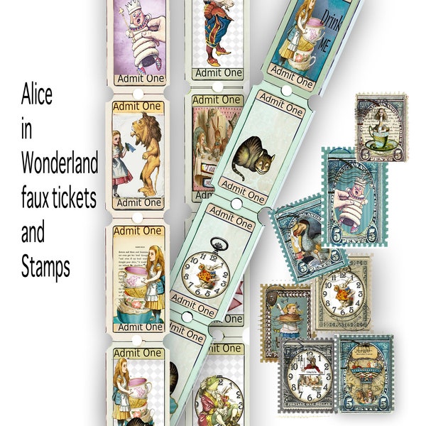 Alice in Wonderland Rubber Stamp - Etsy