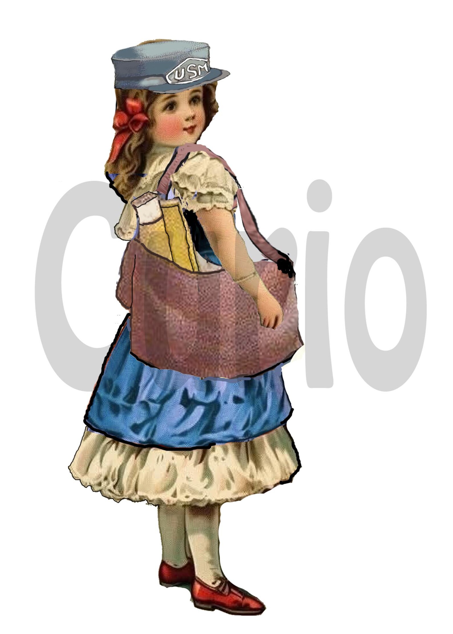Printable Mail Carrier Paper Dolls, Victorian Ephemera (5x7 Inch Jpeg)n ...