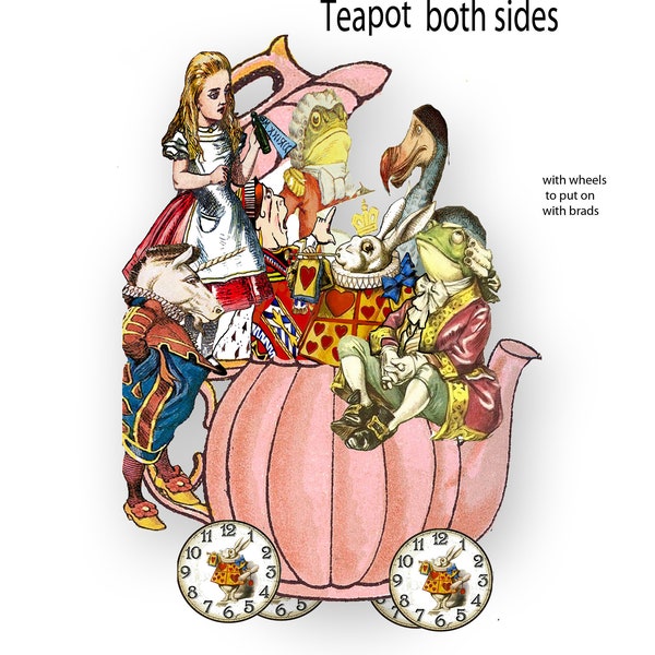 Alice in Wonderland Teapot Printable - Etsy