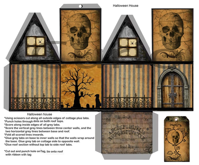 Printable Halloween Haunted Houses: Gothic Spooky Decor (PDF & JPEG) - Etsy