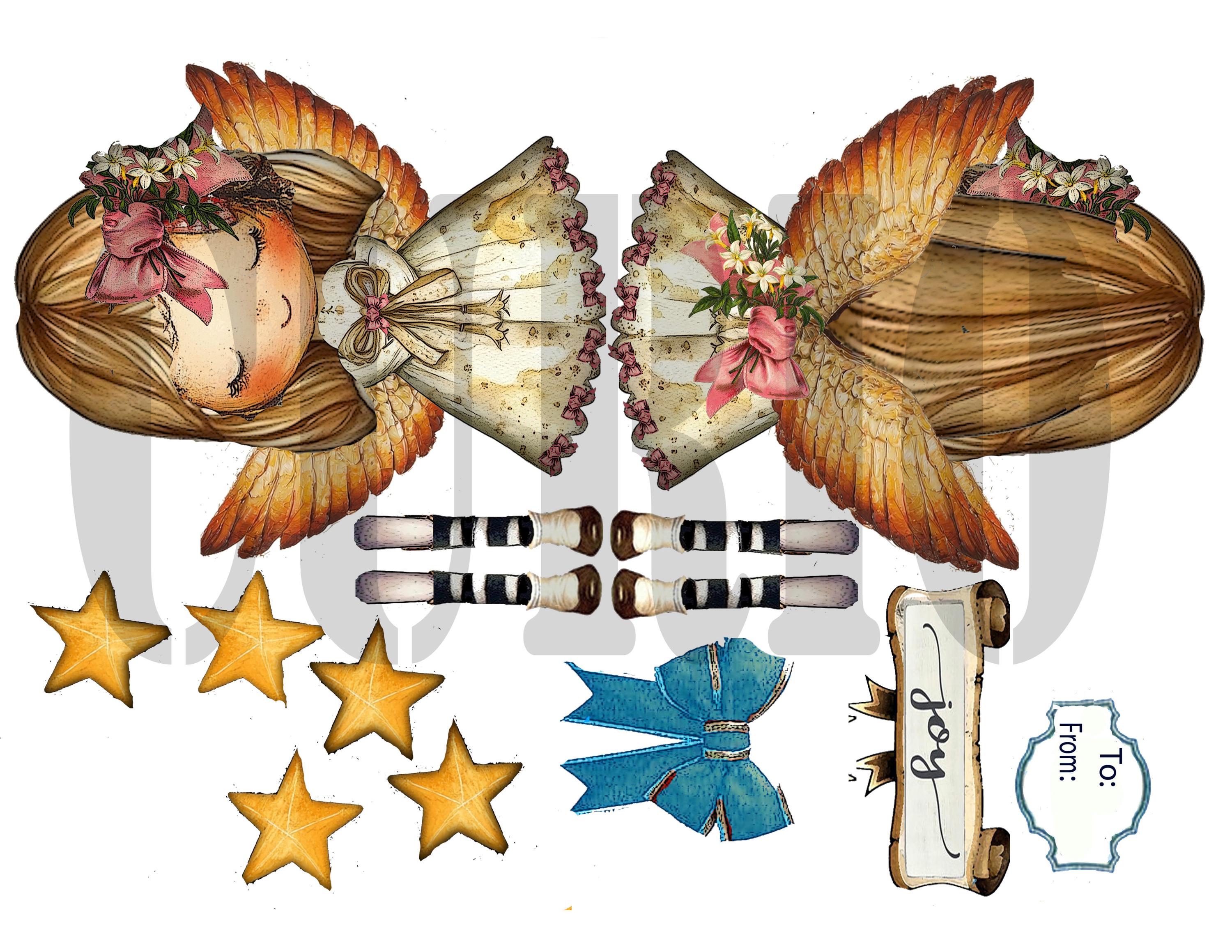 Printable Angel Paper Doll With Pocket Tag (PDF & JPEG) - Etsy