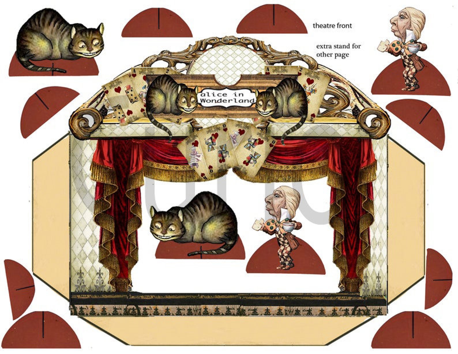 Alice in Wonderland Printable Theater: DIY Craft Project (JPEG) - Etsy