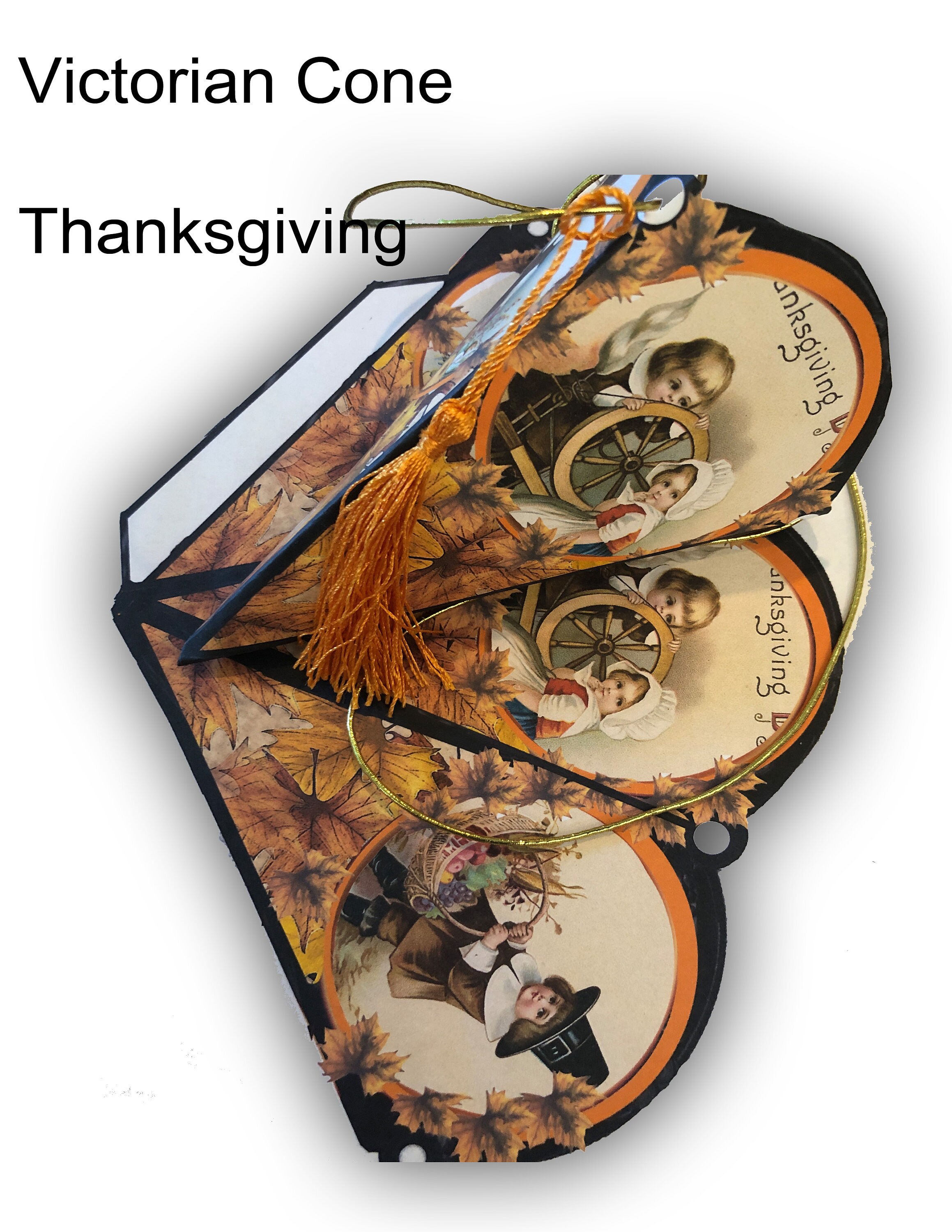 Printable Victorian Thanksgiving Cone: DIY Candy Holder (PDF & JPEG) - Etsy