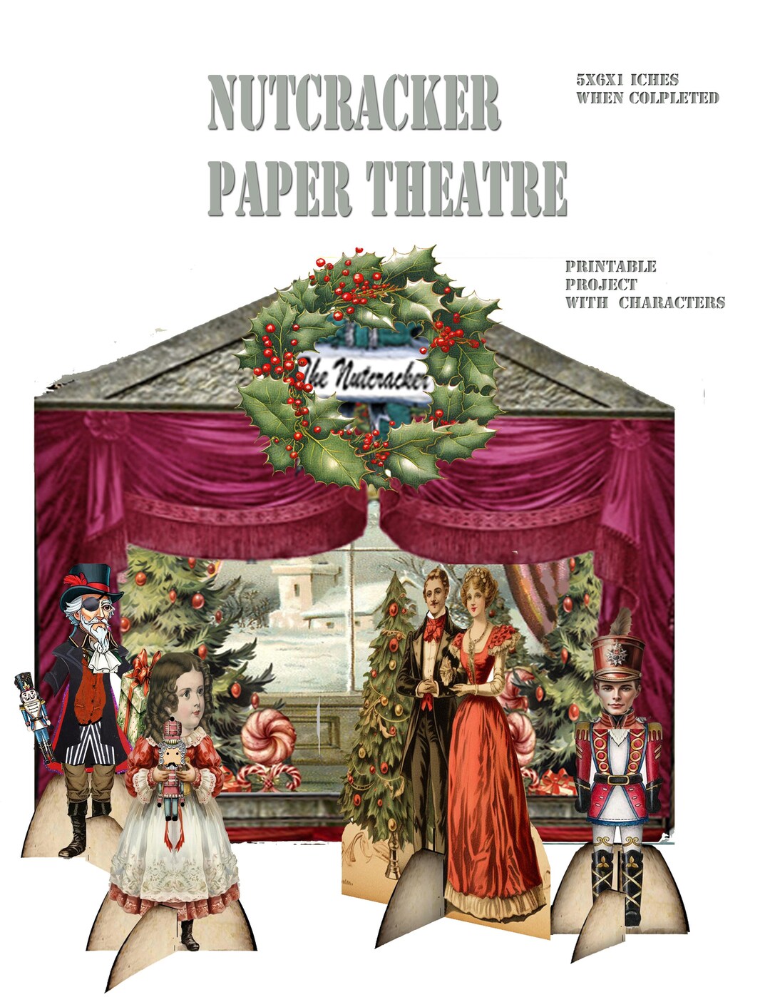 Nutcracker Paper Theatre: DIY Christmas Holiday Display in Victorian ...