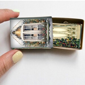 Printable Victorian Christmas House Matchbox Christmas Collage Stocking ...