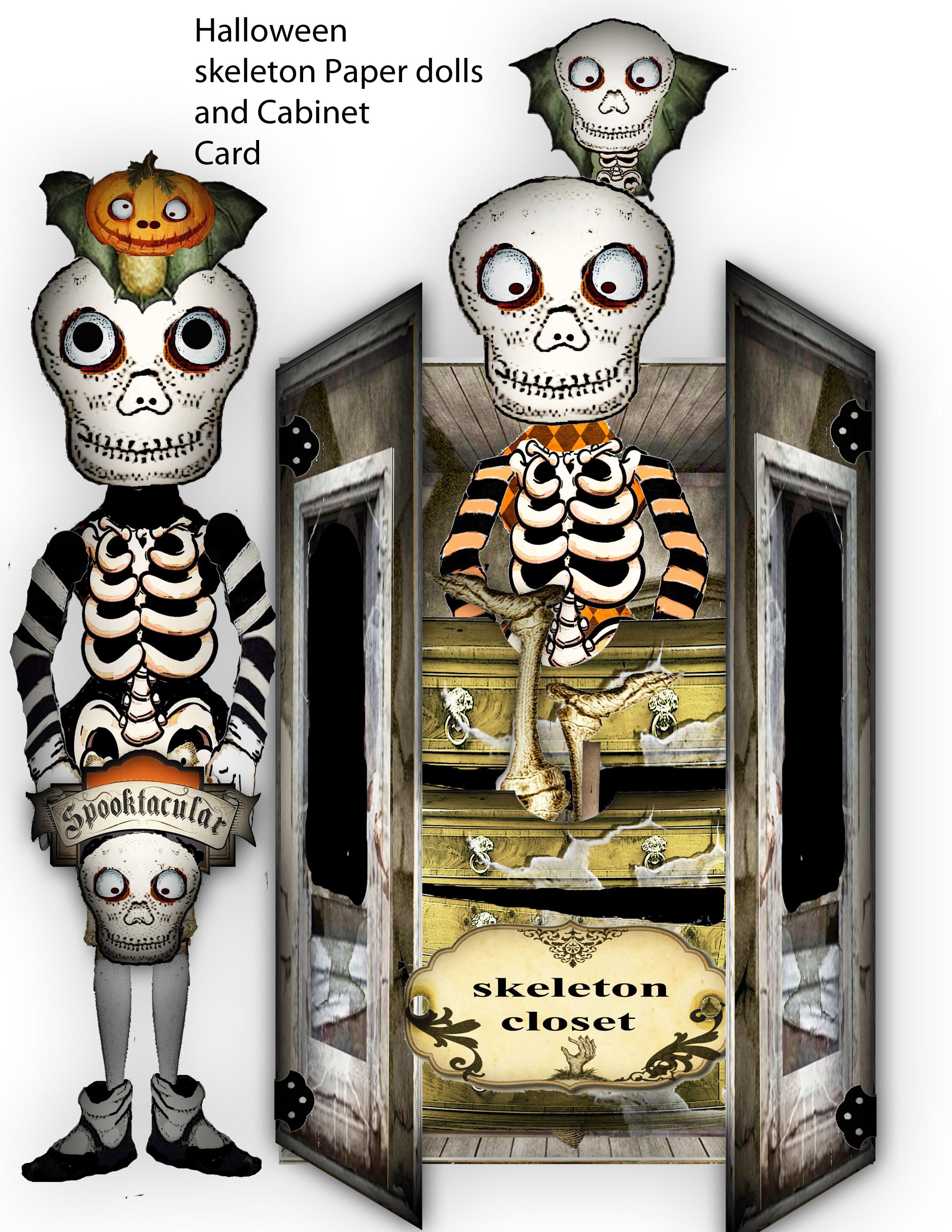 Halloween Mix and Match Skeleton Dolls With Cabinet Card for ...