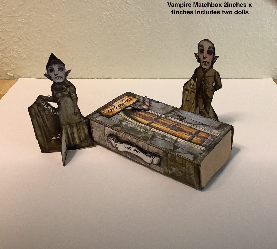 Printable Vampire Nosferatu Matchbox: Halloween Gothic Decor (PDF ...