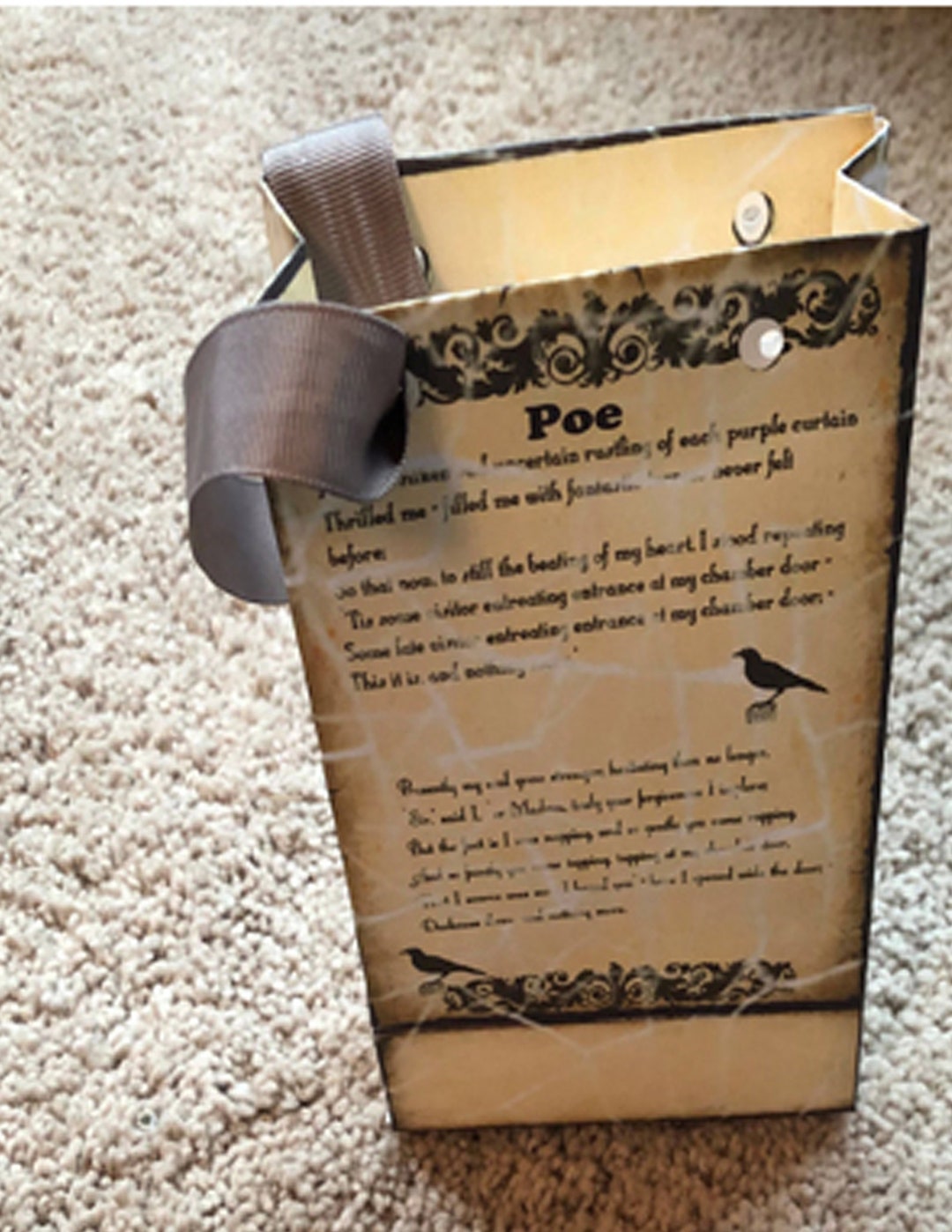 Printable Halloween Poe Treat Bag for Victorian Gothic Decor for Table ...