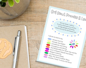 Girl Scout Promise and Law ~ Printable - Etsy