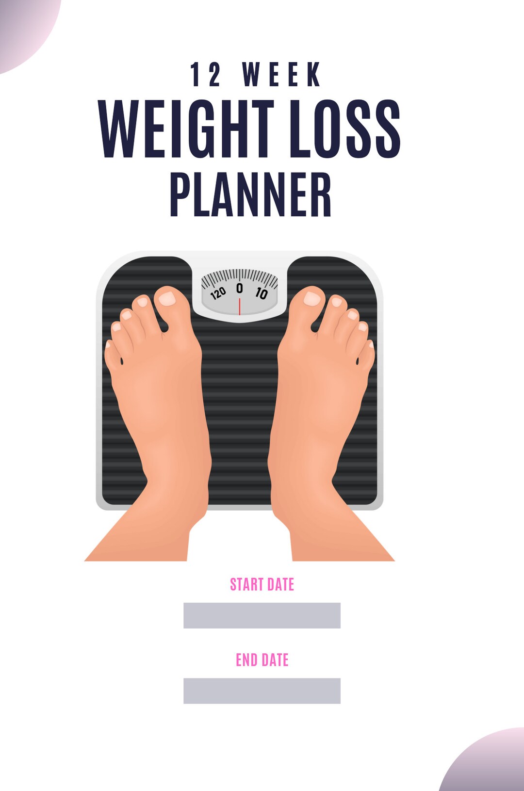 12 Week Weight Loss Planner: Fitness Journal, Habit Tracker (digital ...