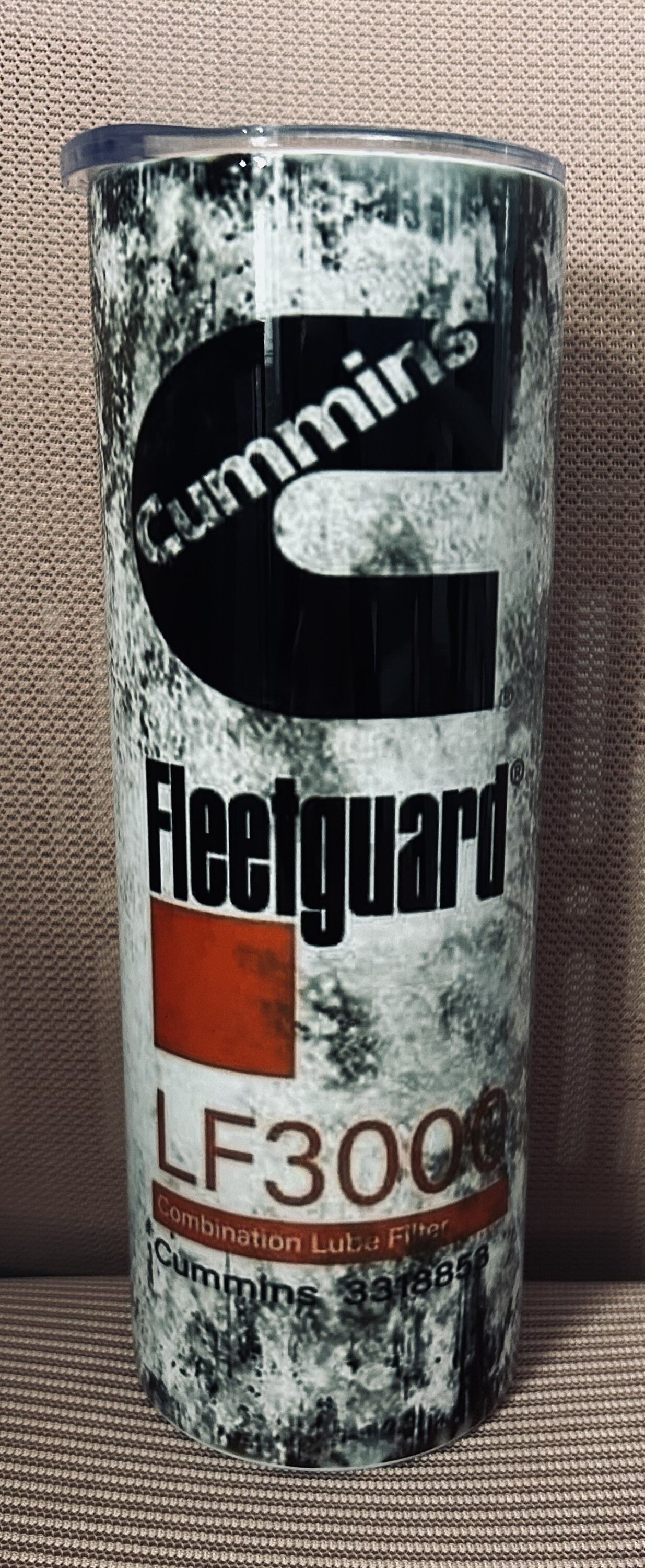 20oz Cummins Oil Filter Tumbler, Auto Mechanics Stainless Steel Tumbler ...