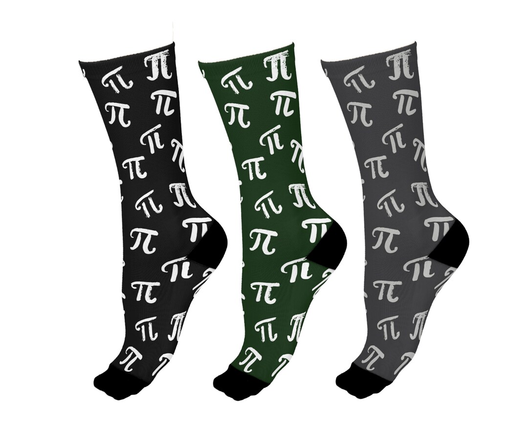 Pi Symbol Pattern Socks | High Quality Sublimation Crew Socks | Unique ...