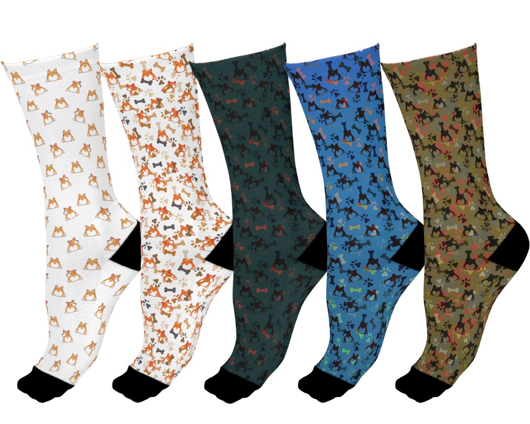 Corgi Socks | Premium Corgi Butt Pattern Socks for Animal Lovers and ...