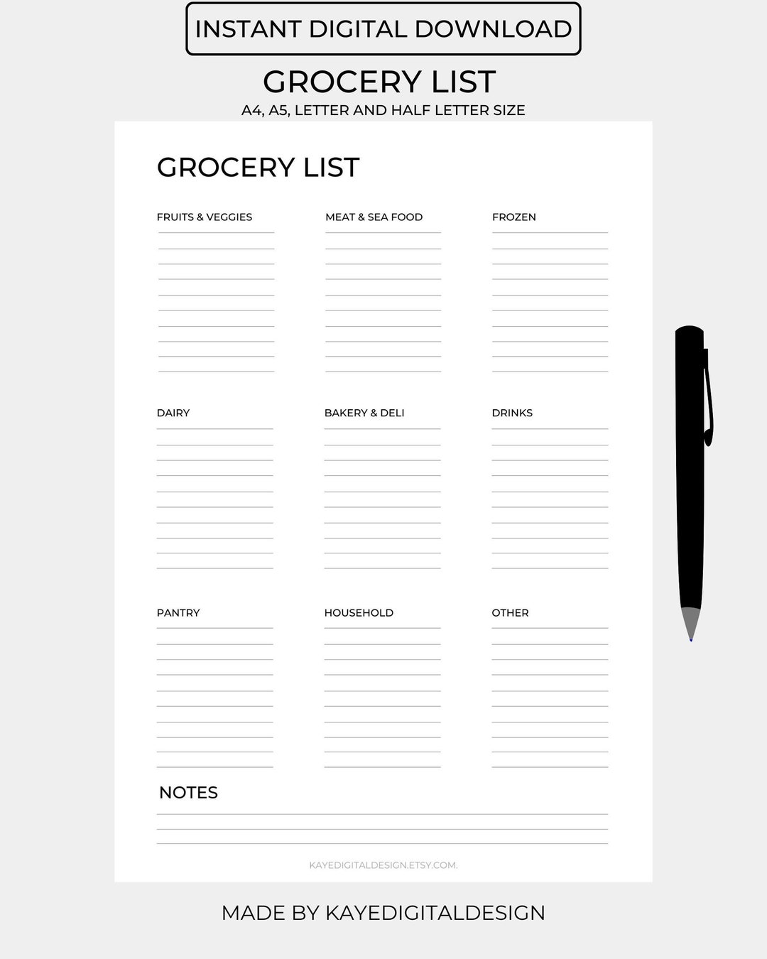 Printable Grocery List Printable Food Shopping List Grocery Etsy printable-grocery-list-printable-food-shopping-list-grocery-etsy
