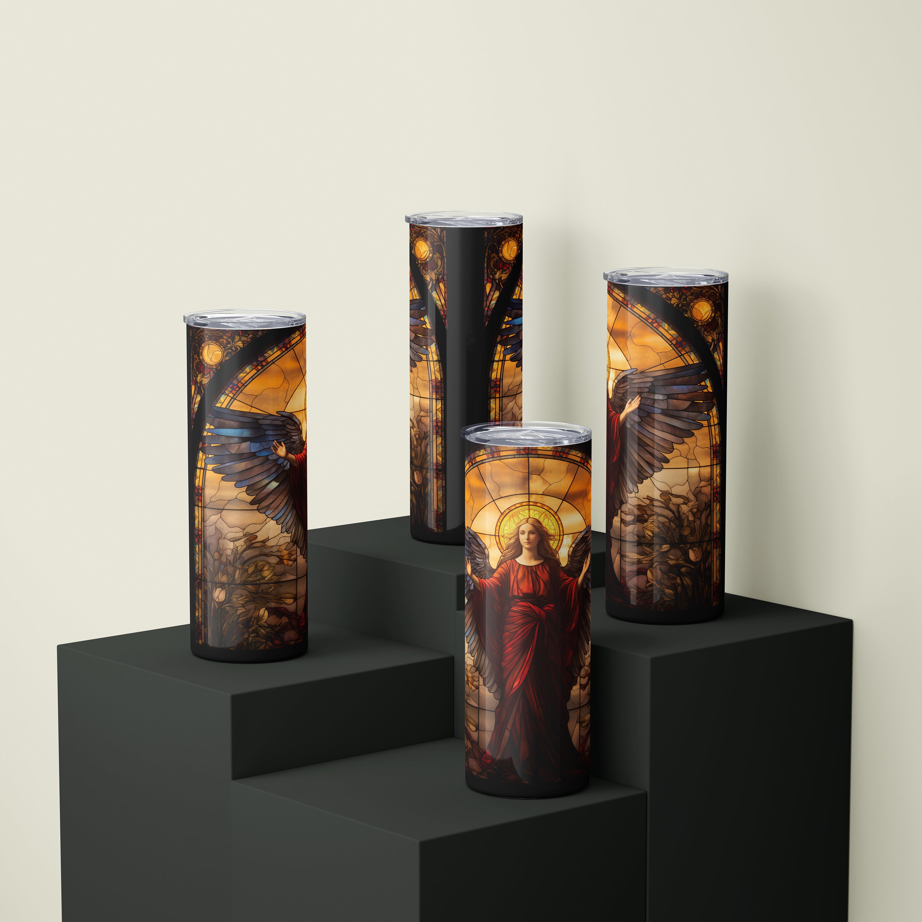 Angel Stained Glass Window Sublimation Tumbler Wrap Design - Etsy