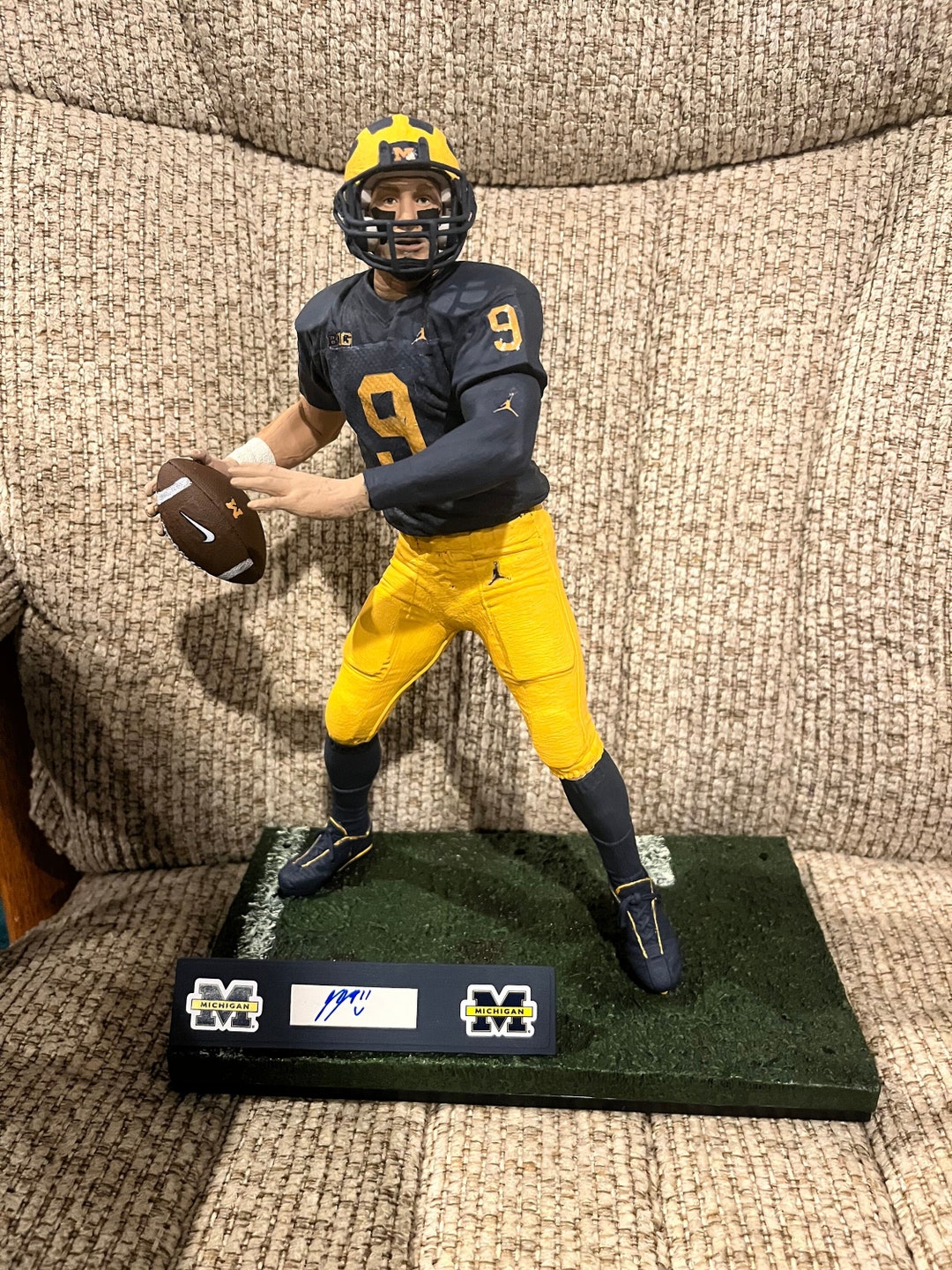Custom Jj Mccarthy Michigan Football Figure 12” Hand Painted Signed ...