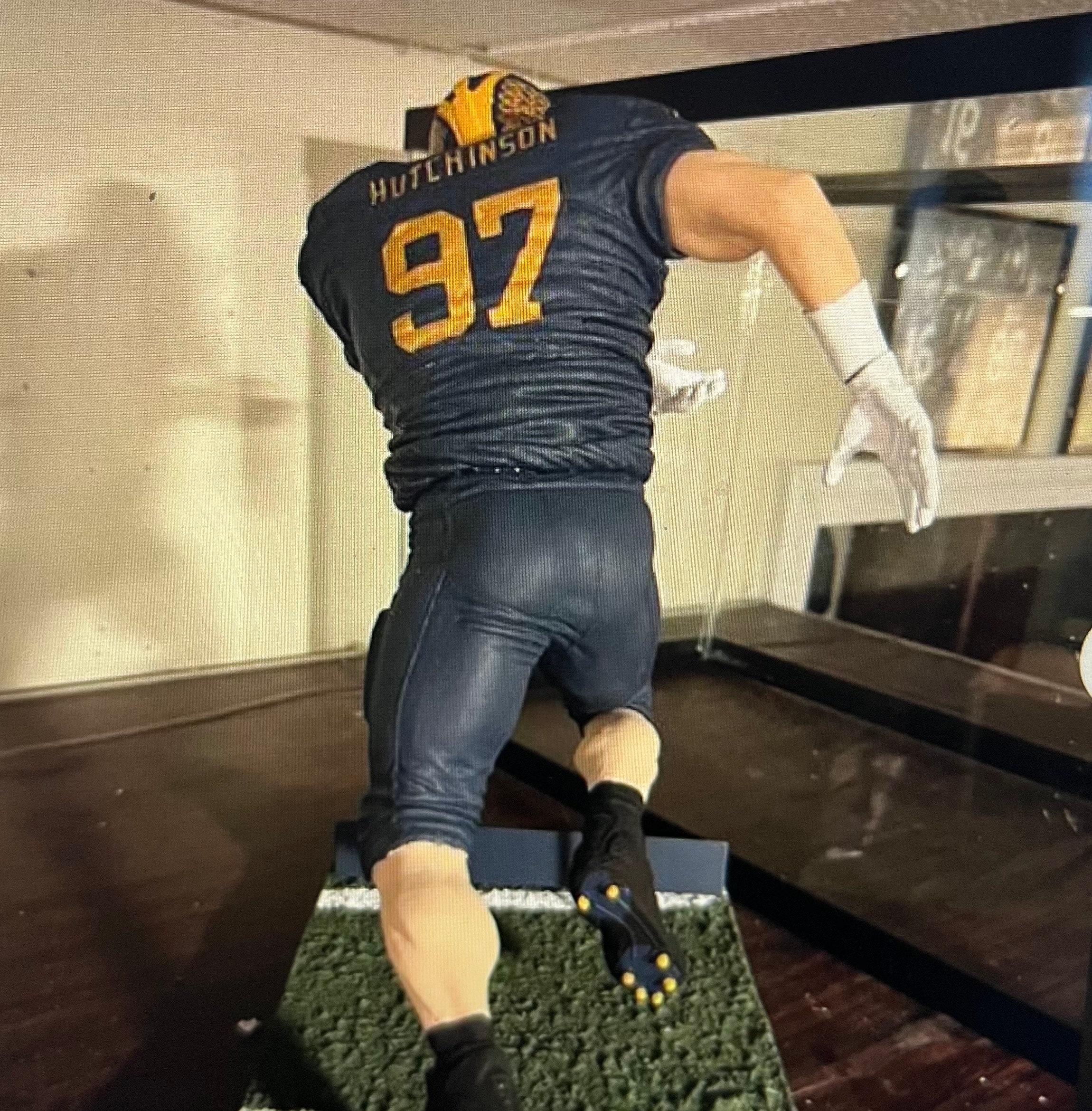 Custom Aidan Hutchinson Michigan Football Figure 12 Hand Painted Signed ...