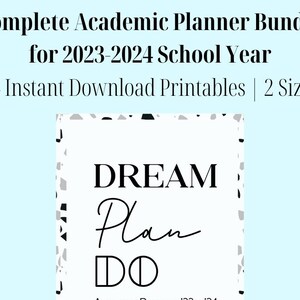 Academic Planner Printable Bundle for July 2023 June 2024 School Year ...