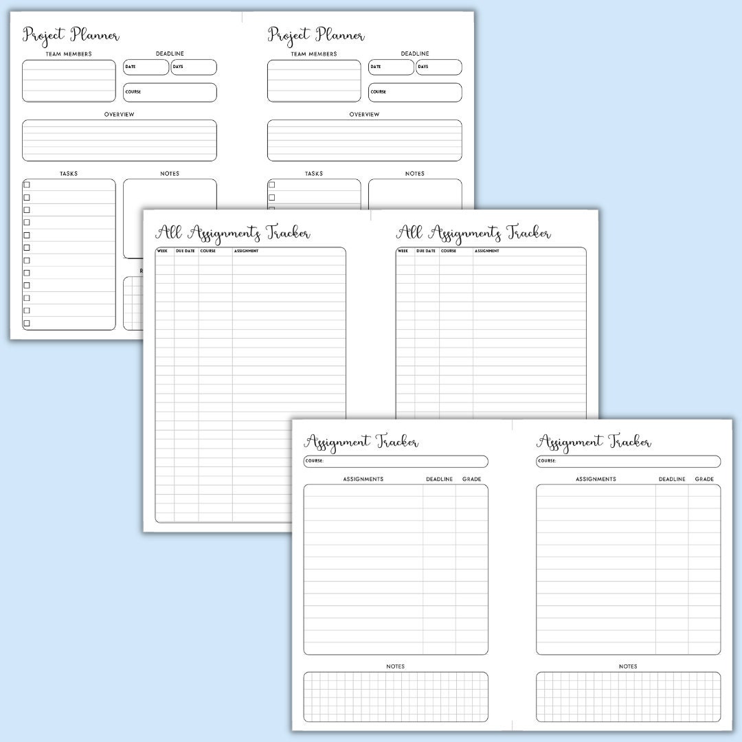 Academic Planner Printable Bundle for July 2023 - June 2024 School Year ...