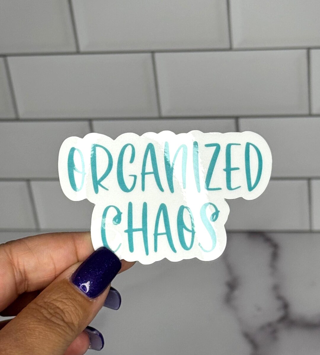 Organized Chaos Vinyl Sticker - Quirky Decal for Organized Chaos Lovers ...