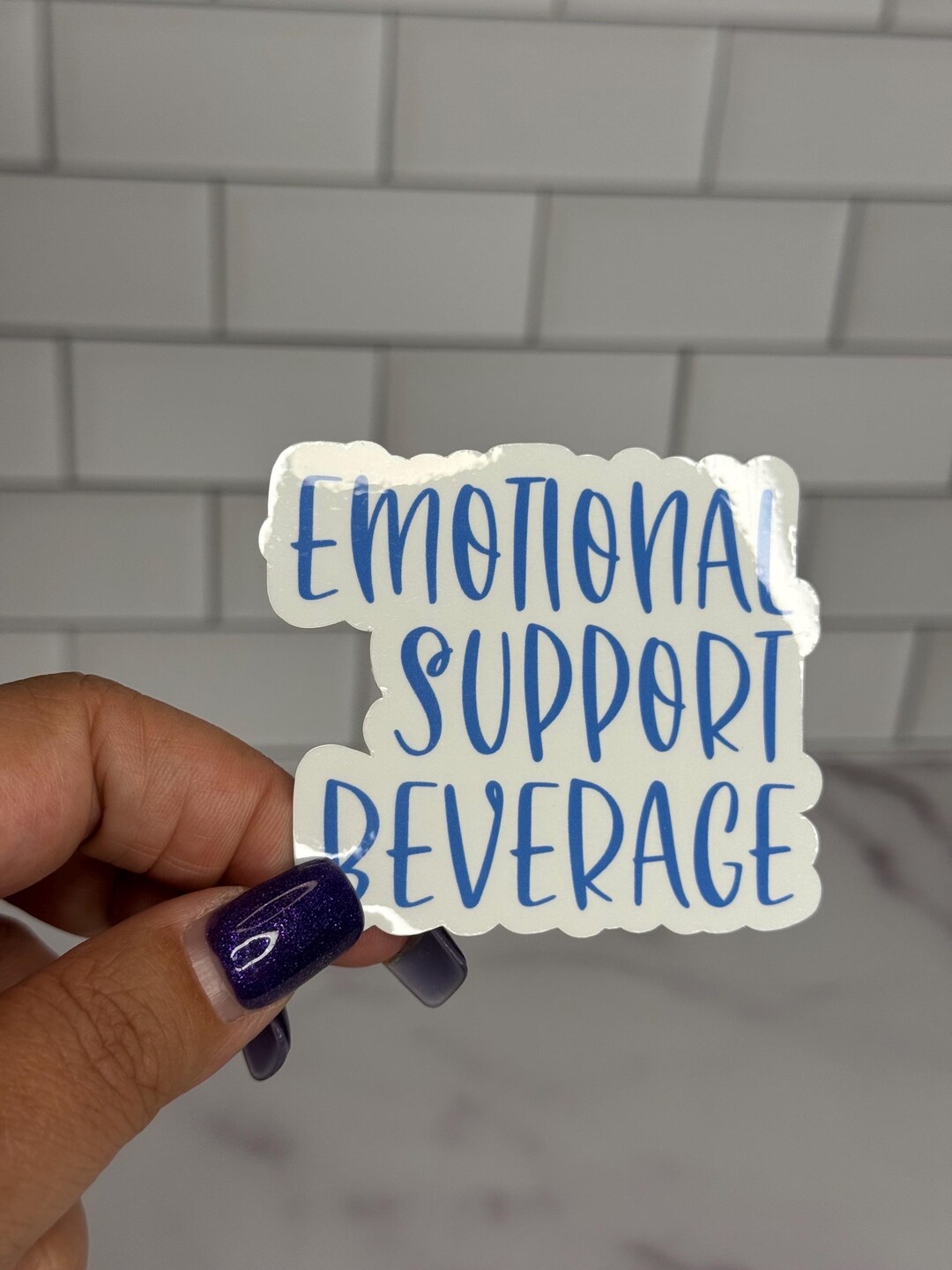 Emotional Support Beverage Sticker: Funny Drink Decal - Matte, Glossy ...