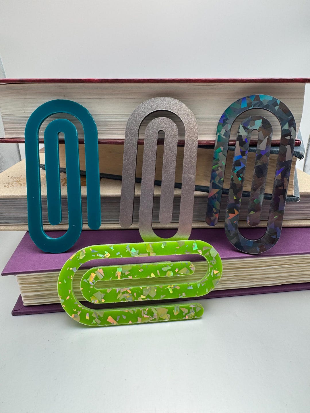 Acrylic Jumbo Paperclip Bookmark: Reader Gift - Etsy