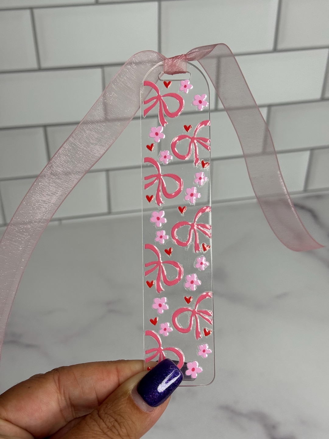 Acrylic Bookmarks With Various Patterns and Colors - Etsy