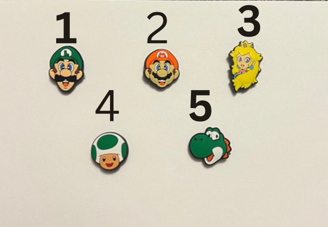 Mario Croc Charm Princess Peach Yoshi Shoe Decorations - Etsy