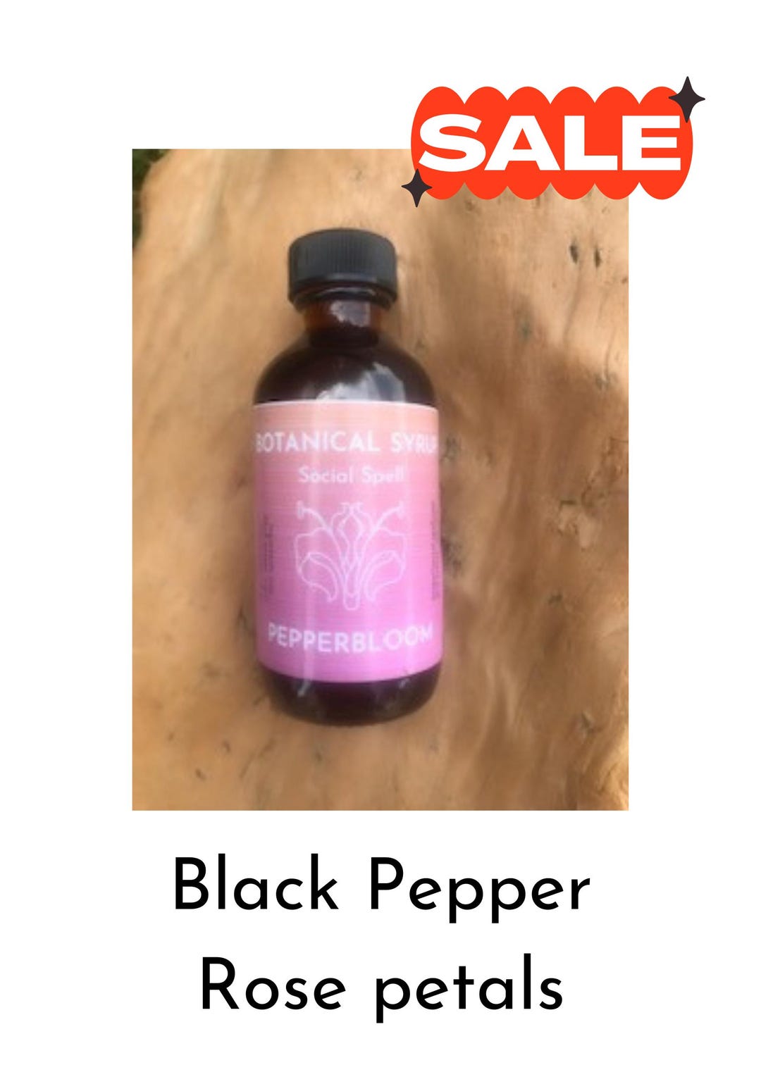 Black Pepper/rose Petal 2 Oz Simple Syrup | All Natural Syrup for Tea ...