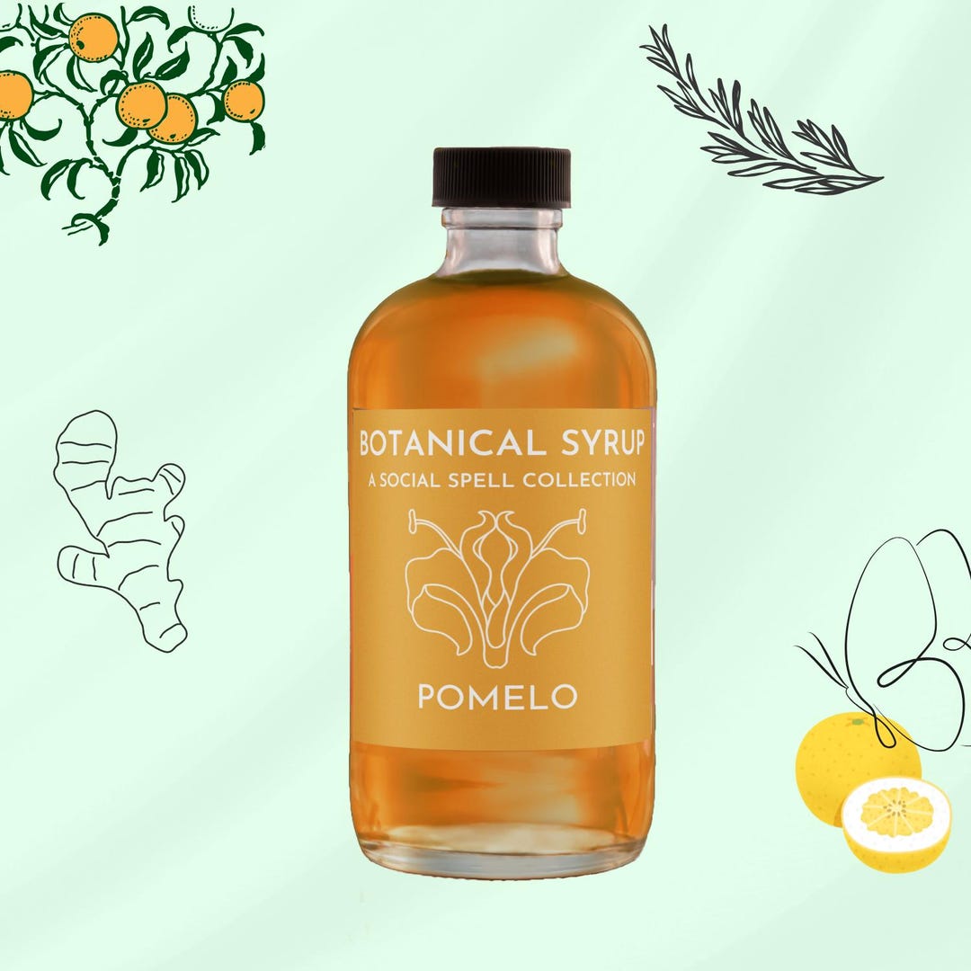 Pomelo Ginger Rosemary Simple Syrup: Vegan Cocktail Mixer - Etsy