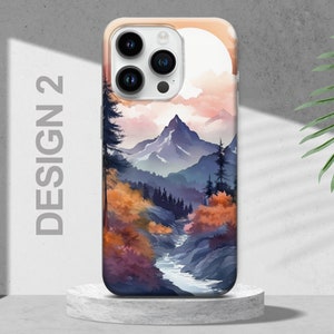 Scenic Landscape Mountain Phone Case Forest Landscape Cover for iPhone ...