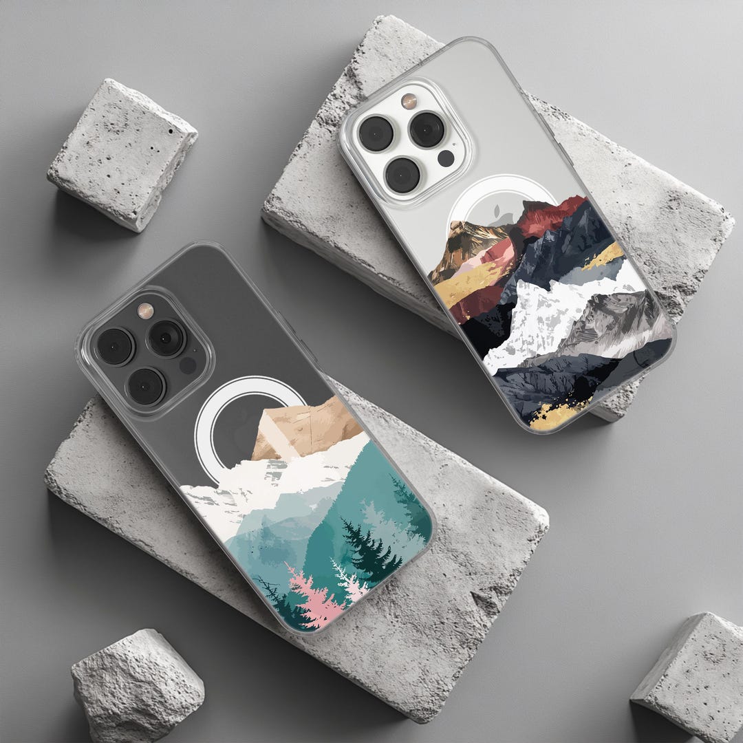 Mountain Phone Case Forest Landscape Clear Magsafe Cover for iPhone 17 ...