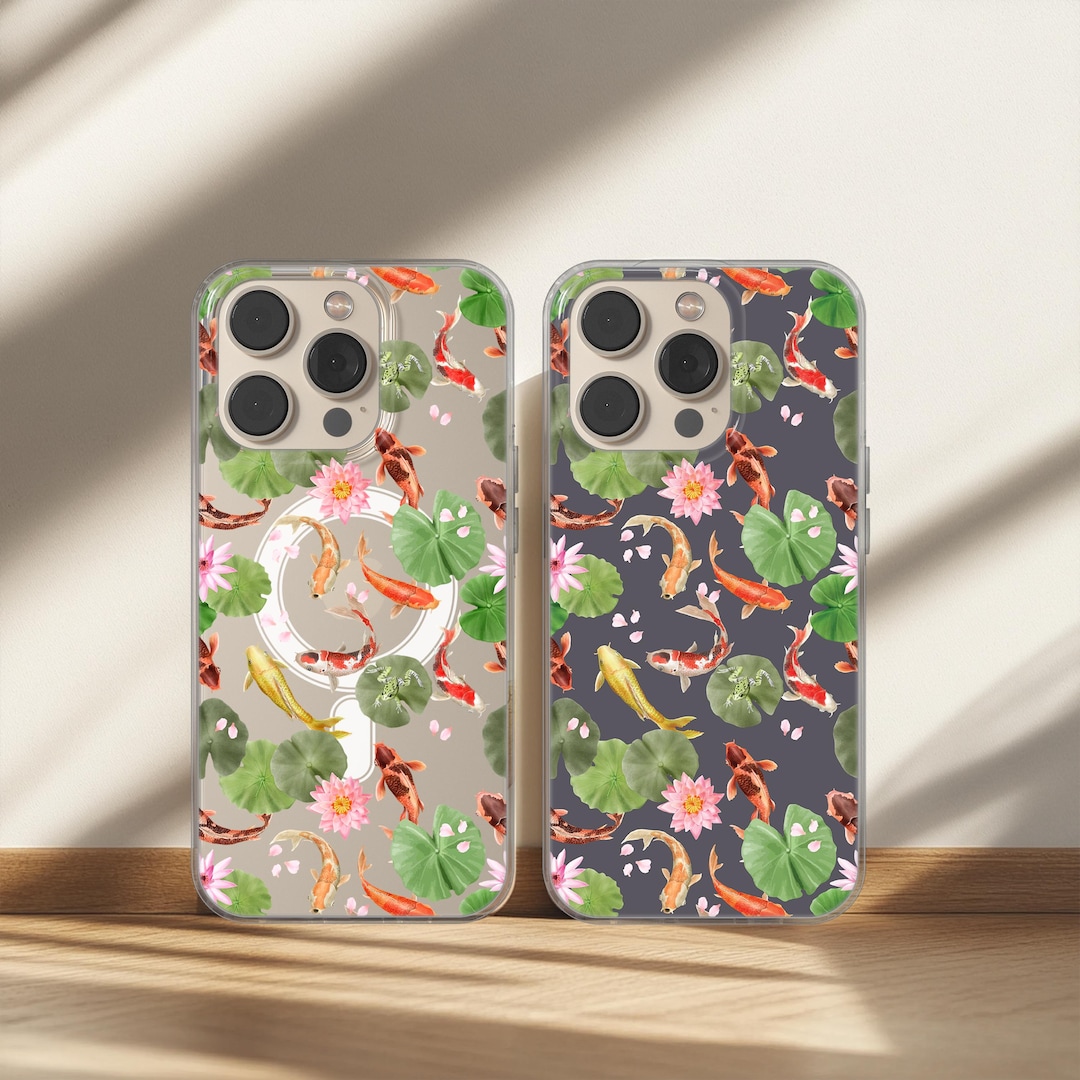 Koi Fish Phone Case Japanese Art Cover Magsafe for iPhone 17 16 15 14 ...