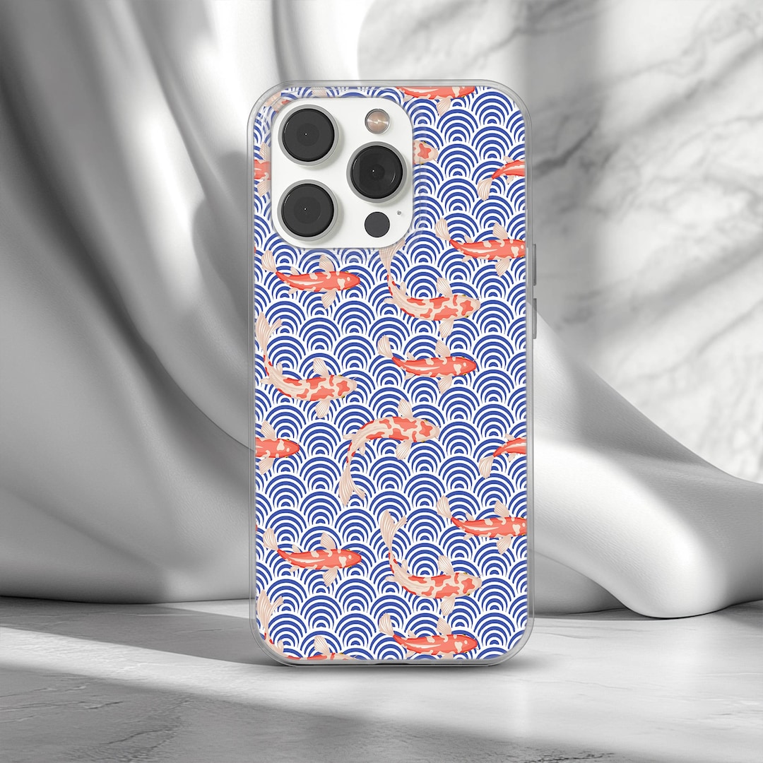 Koi Fish Phone Case Japanese Cover for iPhone 17 16 15 14 13 12 11 XR ...