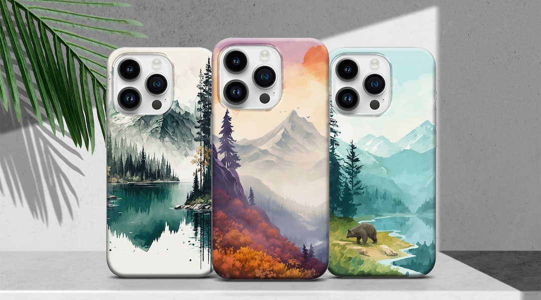 Mountain Phone Case Forest Landscape Cover for iPhone 17 16 15 14 13 12 ...