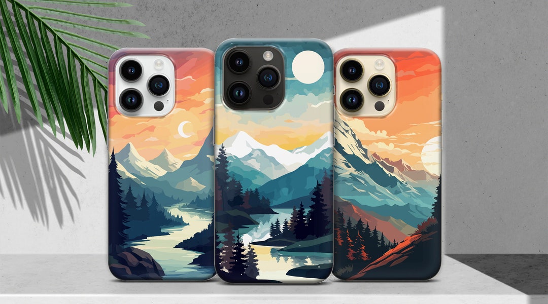 Mountain Phone Case Forest Landscape Cover for iPhone 17 16 15 14 13 12 ...