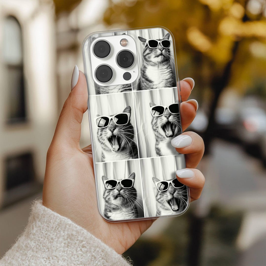 Funny Cat Selfie Phone Case Cute Cover for iPhone 16 15 14 13 12 XR Pro ...
