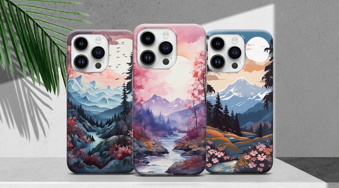 Scenic Landscape Mountain Phone Case Forest Landscape Cover for iPhone ...