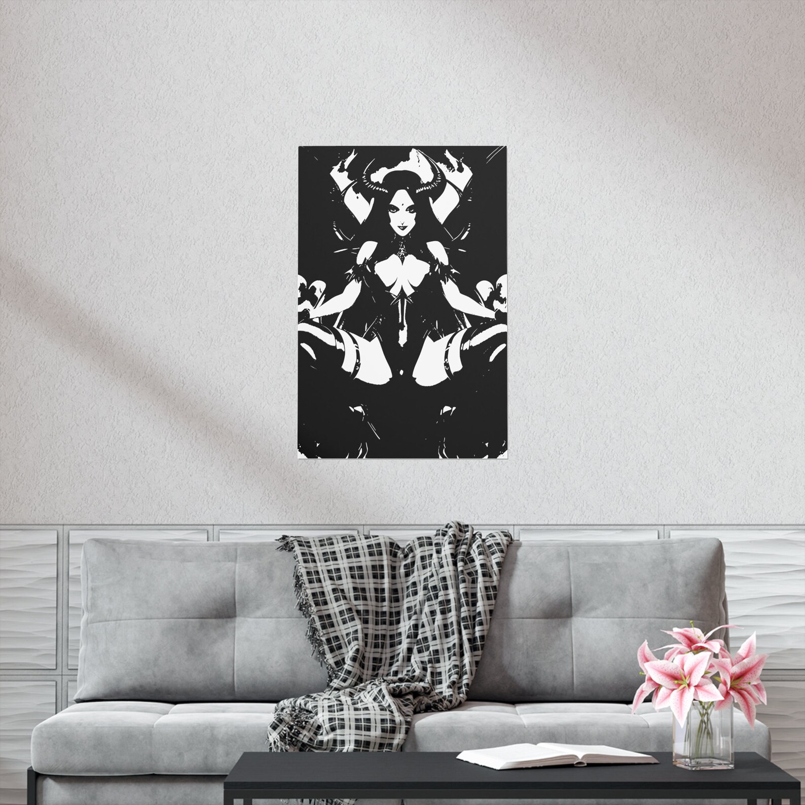 Succubus Manga Style Black and White Premium Matte Vertical Posters - Etsy