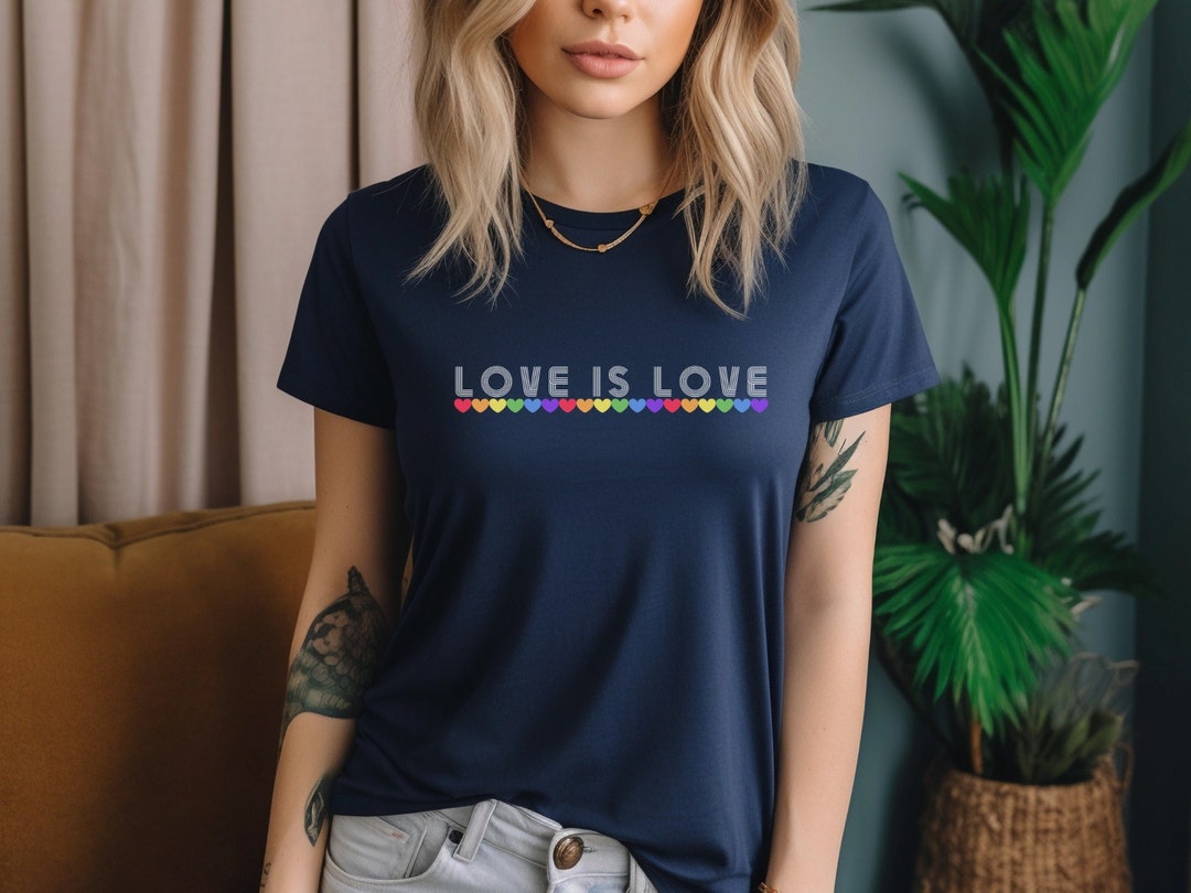 Love is Love T Shirt, Pride Gift, Rainbow Heart Pride Shirt, Pride Rainbow Love T Shirt, Pride ...