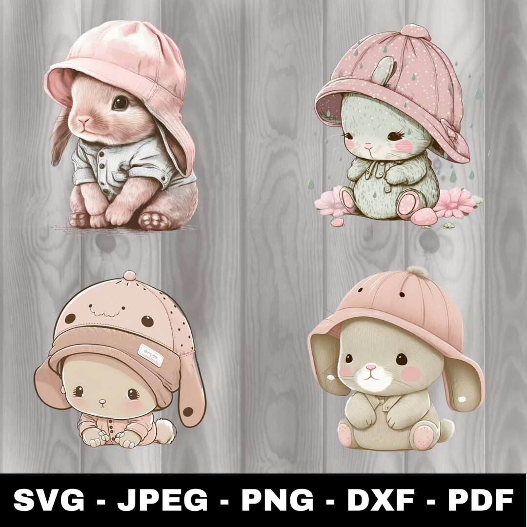 Rabbit Face Svg, Rabbit Svg, Rabbit Head, Cute Girl Kid Rabbit Clipart ...