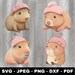 Capybara Face Svg, Capybara Svg, Capybara Head, Cute Girl Kid Capybara ...