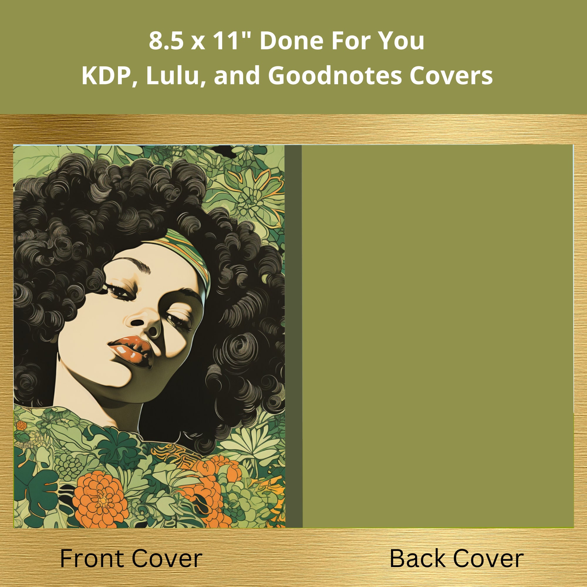 Kdp,lulu, Goodnotes Template Digital Download Journal Cover Art With a ...