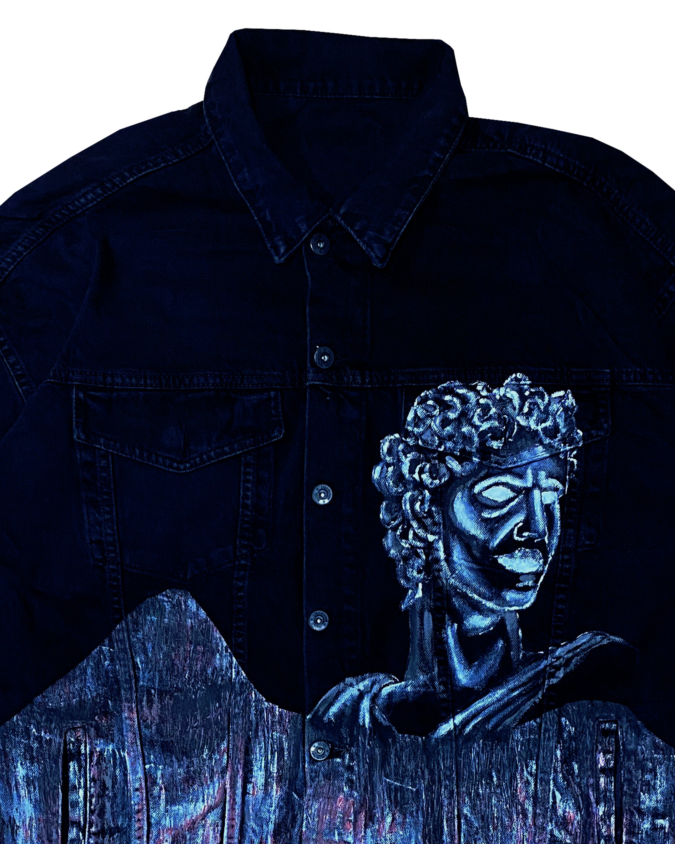 Custom Denim Jacket Handmade Painting Unisex / Wearable Art Clothing ...